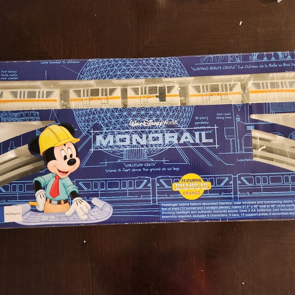 Disney | Toys | Walt Disney World Monorail Playset Orange Over 4 Feet ...